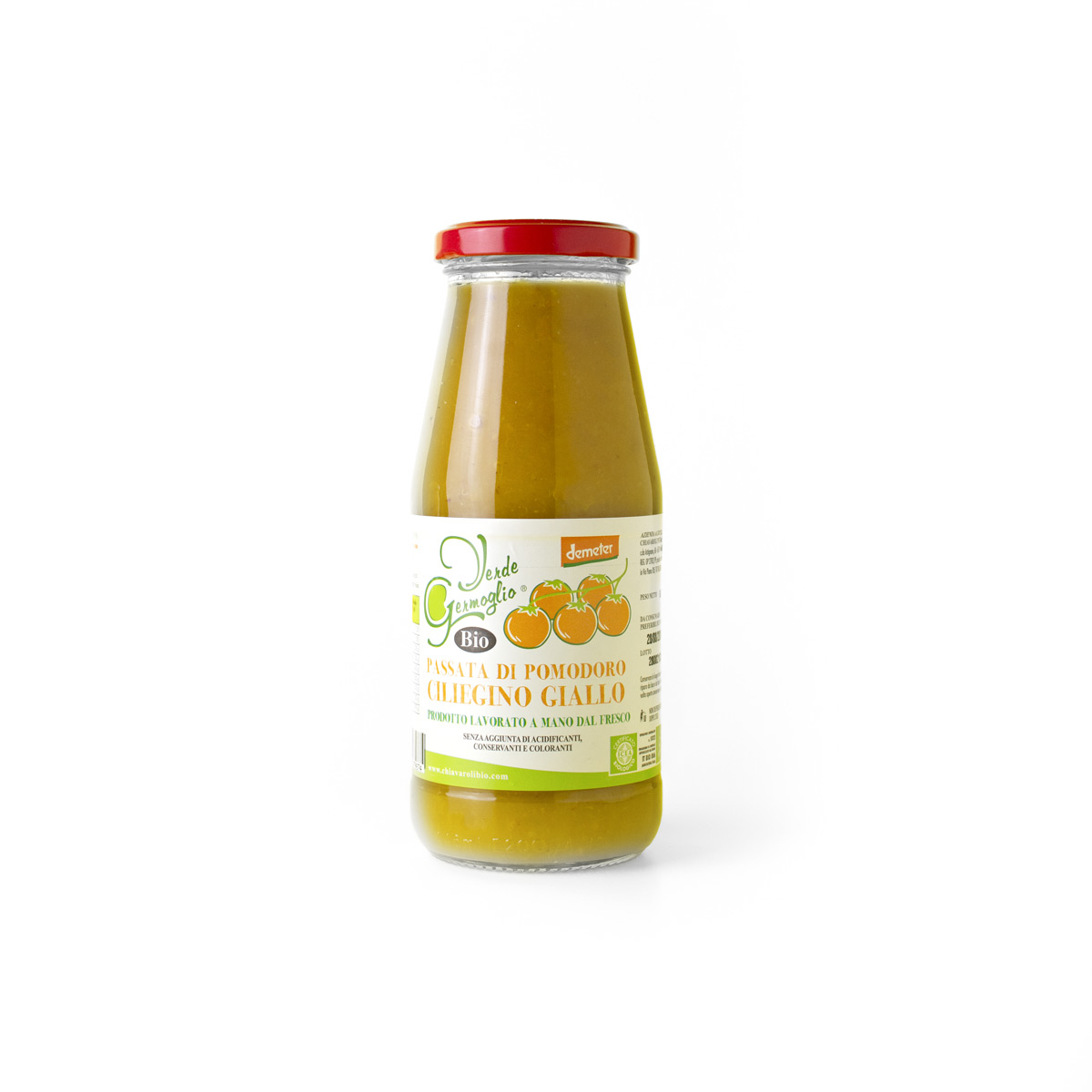 Yellow cherry tomato puree 420gr x6 - Azienda Agricola Chiavaroli Bio